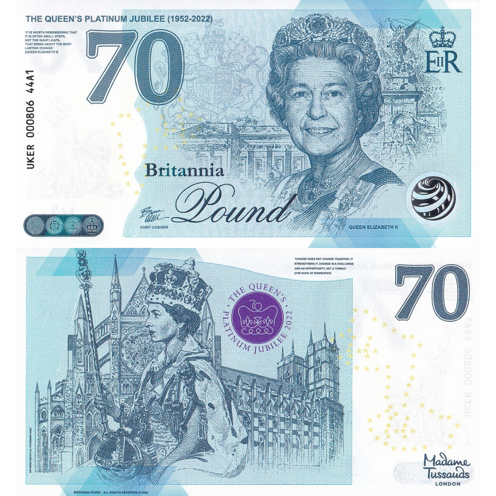 Great Britain UK 1952 Queen Platinam Jubilee 70th Anniv Comm UNC QEII turn head | Shopee Thailand