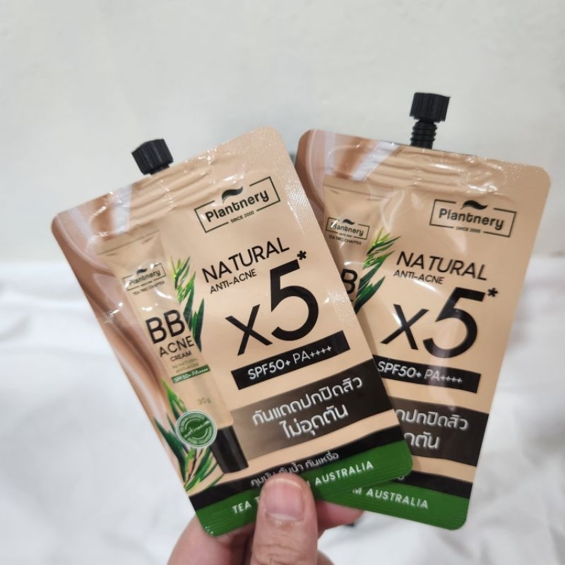 Plantnery Tea Tree BB Acne Sunscreen SPF50+ PA++++ แบบซอง 7 g กันแดด ...