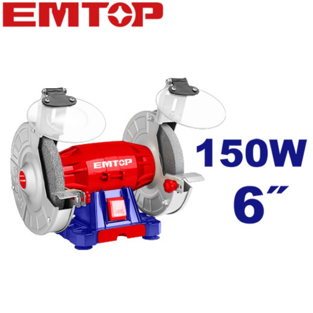 EMTOP มอเตอร์หินไฟ 6 นิ้ว 150 วัตต์ พร้อม หินเจียร์ 2 ก้อน รุ่น ...
