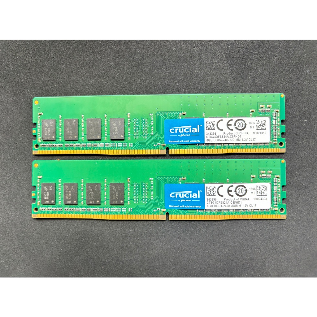Crucial 16GB (8GBx2) DDR4/2400 ถอดจากเครื่องแบร์นเนม | Shopee Thailand