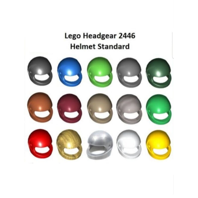 พาร์ทตัวต่อ 2446 Helmet Motorcycle Part หมวก 30006 30124 88415 มีหลายสี ...