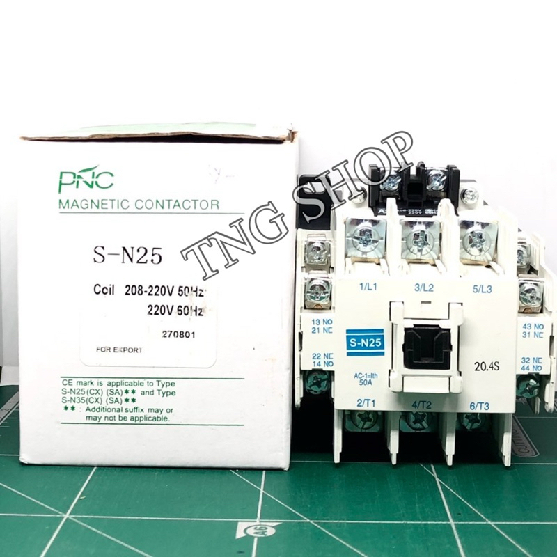 S-N25 SN25 lth=50A 220VAC ยี่ห้อ PNC แมกเนติก คอนแทคเตอร์ MAGNETIC CONTACTOR พร้อมส่ง(ของใหม่ ...