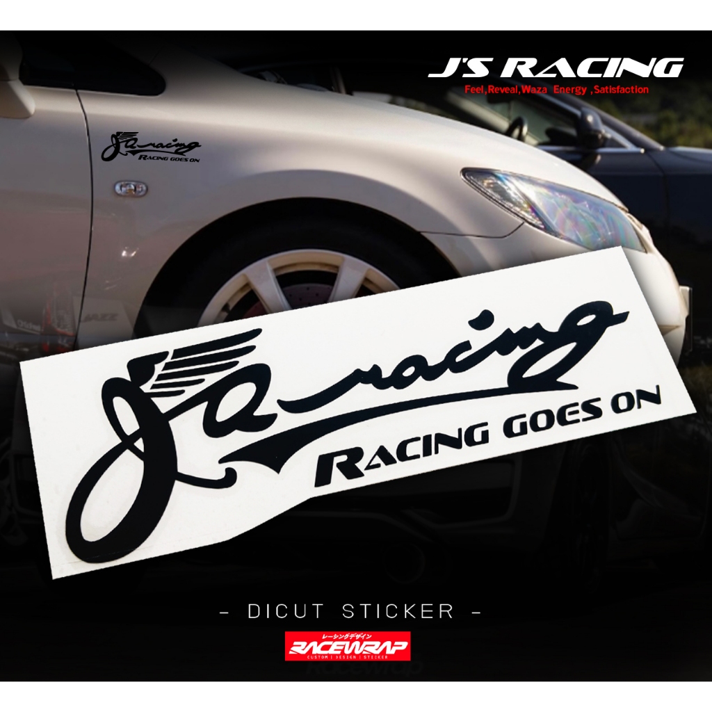 สติกเกอร์ JS RACING GOES ON แต่งรถ honda decal racing ของแต่งรถ ...