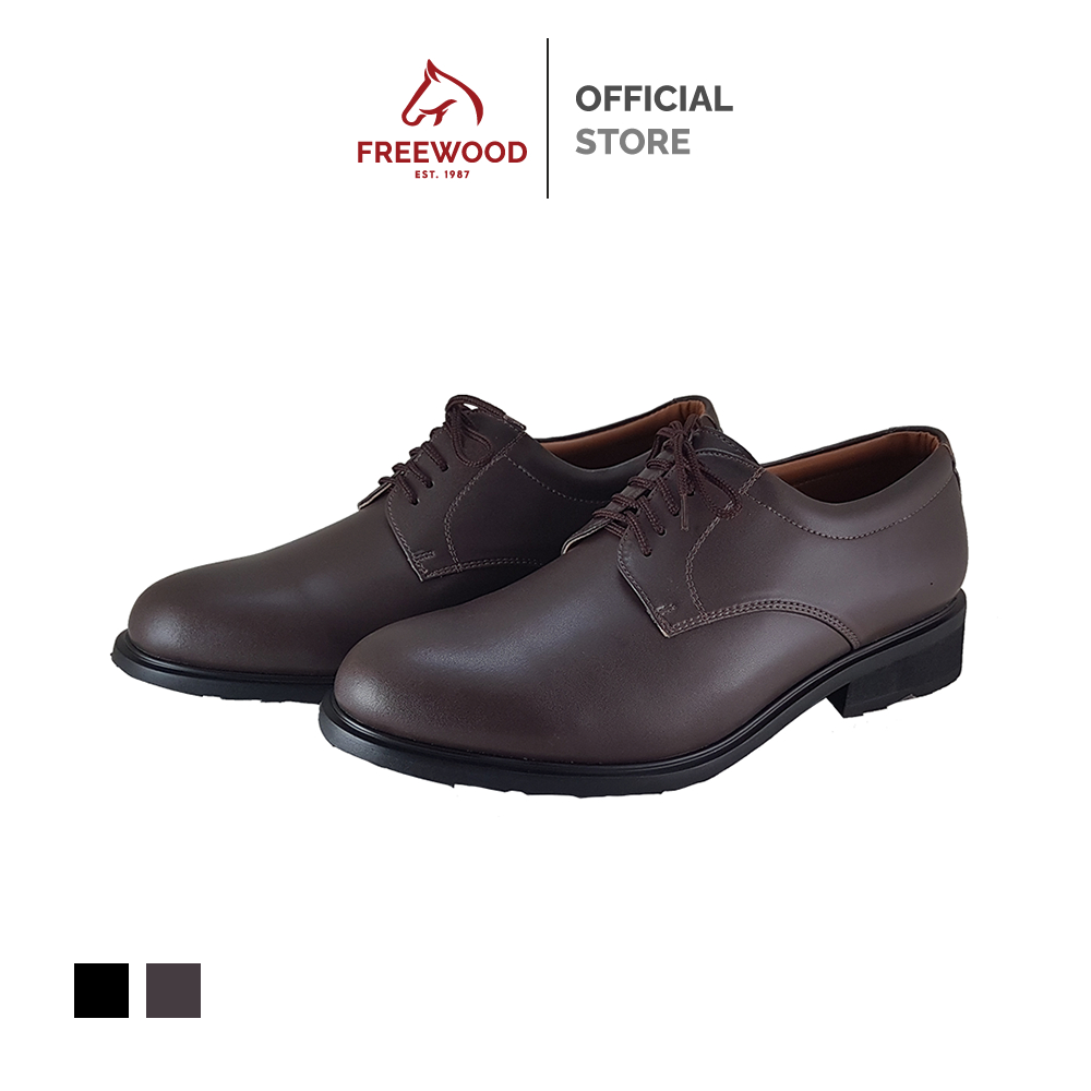 FREEWOOD LACE-UP LADY SHOES รองเท้าคัทชูผู้หญิง หนังแท้ ผูกเชือก รุ่น ...