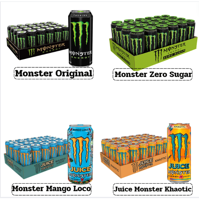 Monster Energy Drink, Pack (24 กระป๋อง 16fl oz. 473ml.) | Shopee Thailand