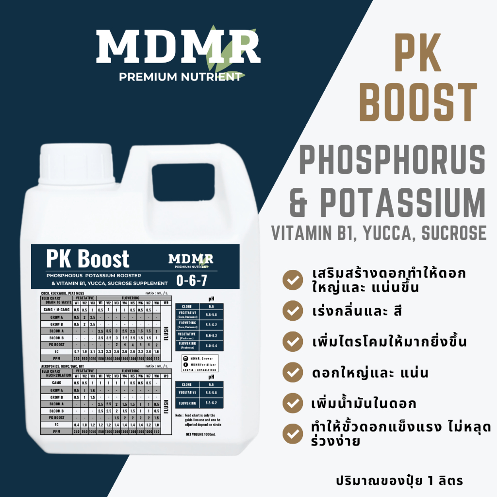 PK BOOST MDMR Fertilizer ปุ๋ยเสริมของการทำดอก ( ขนาด 5 ลิตร ) | Shopee Thailand