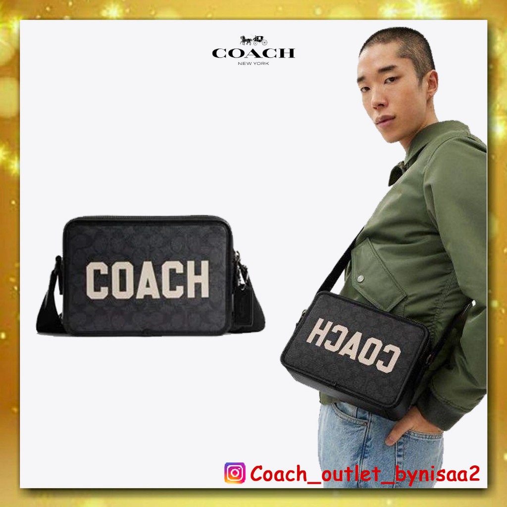 Coach Charter leather messenger bag Cp136 | Shopee Thailand