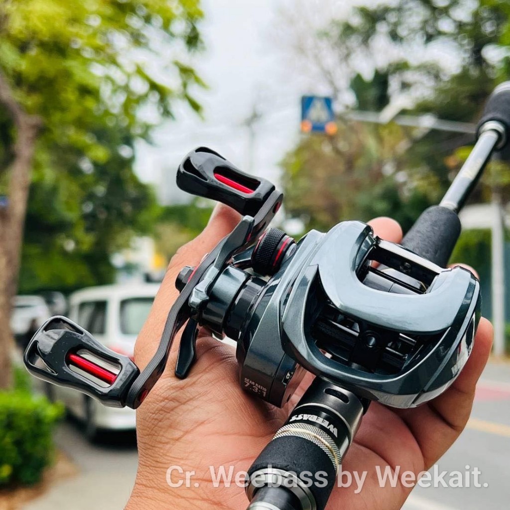 ของแท้ ราคาถูก รอกตกปลา WEEBASS รุ่น DEPTH V2 แขนแต่งทรงสปอร์ต ลายเคฟล่าร์ สวยเรียบ หรู Casting ...
