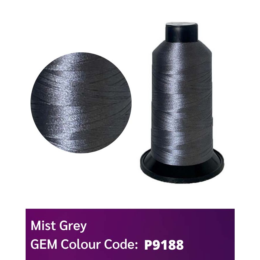 ไหมปัก GEM Embroidery Thread โทนม่วง Purple ซักฟอกสีไม่ตก 3,000 เมตร ...