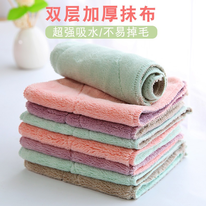 พร้อมส่ง Coral Velvet Rag ห้องครัวดูดซับน้ำ Non-Stick ผ้าล้างจานผ้าเช็ด ...