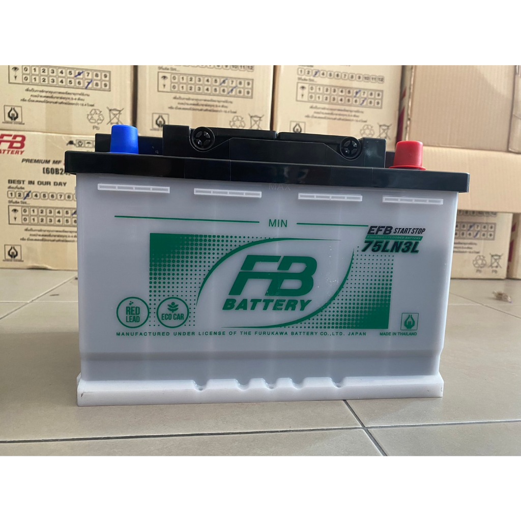 FB EFB LN3 DIN75 12V 75Ah แบตเตอรี่พร้อมใช้ สำหรับรถระบบ Start & Stop | Shopee Thailand
