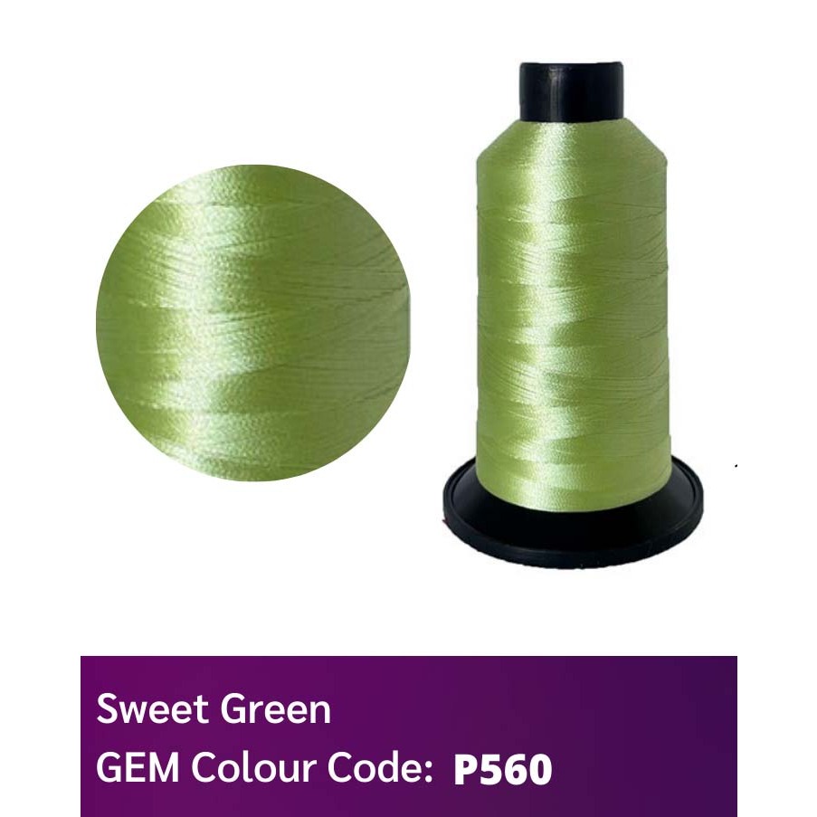 ไหมปัก GEM Embroidery Thread โทนพาสเทล Pastel ซักฟอกสีไม่ตก 3,000 เมตร ...