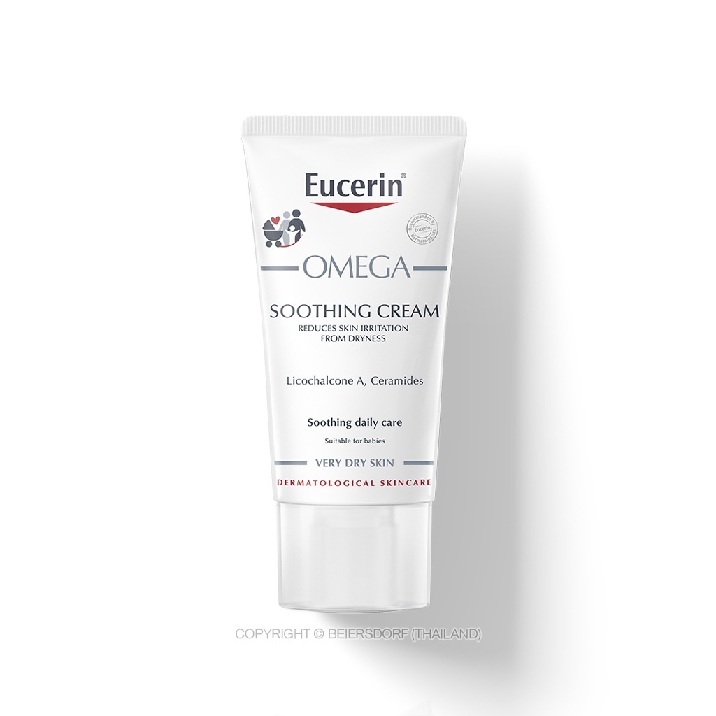 Eucerin OMEGA SOOTHING CREAM 50 ML ยูเซอริน ครีมบำรุงผิวสำหรับผิวแพ้ ...