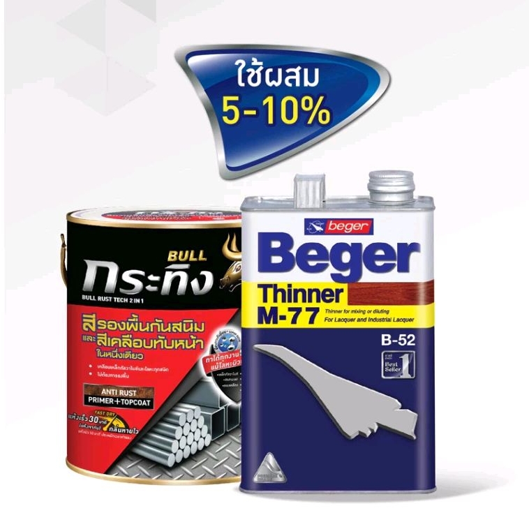 0.75ลิตร (1/4GL) Beger Thinner M-77 เบเยอร์ ทินเนอร์ เอ็ม-77 ทินเนอร์ ...