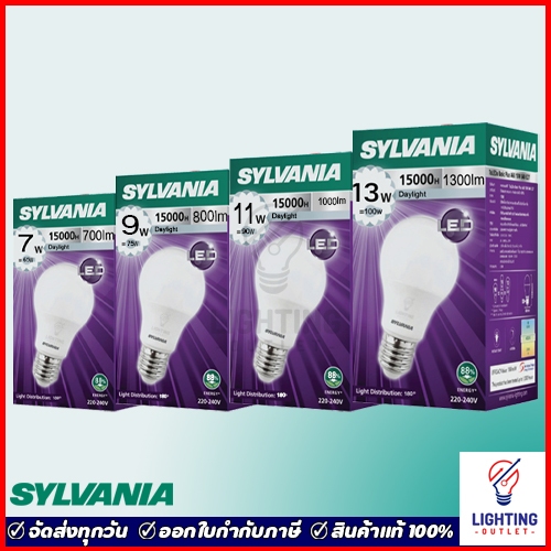Sylvania หลอดไฟ LED Bulb 5W 7W 9W 11W 13W รุ่น ToLEDo Basic Plus Daylight แสงขาว warmwhiteแสง ...