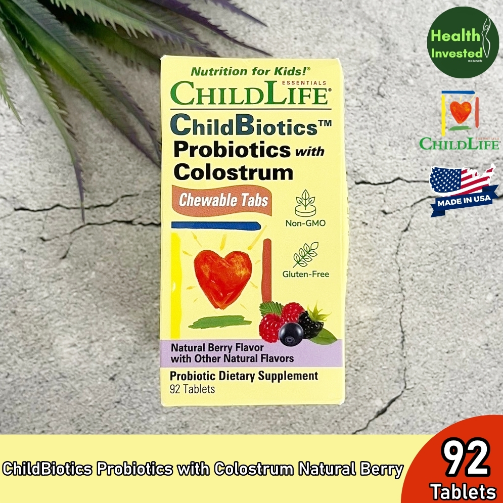 ChildBiotics Probiotics with Colostrum Natural Berry 92 Tablets โปรไบโ ...