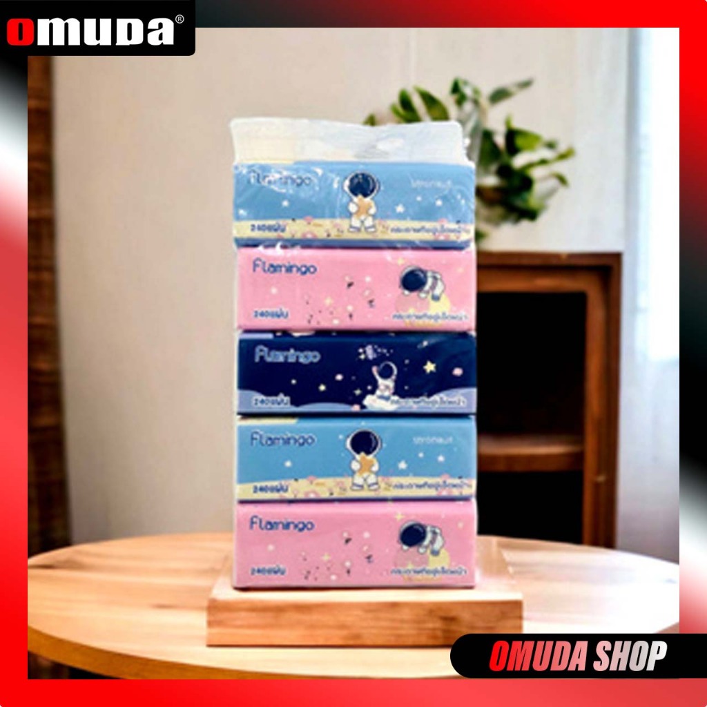 OMUDA_SHOPทิชชู่แบบยาว(ยกเเพ็ค 5 ห่อ) หนา 3 ชั้น (1 ห่อ/180 แผ่น)คละลาย | Shopee Thailand