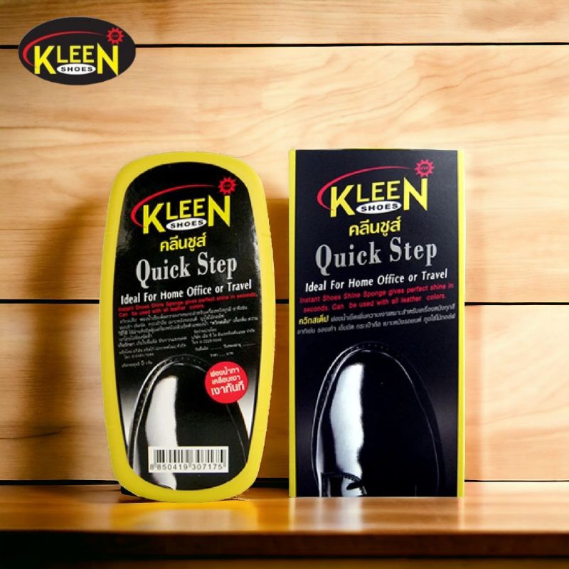[EXP. 08/2026 - 01/2027] KLEEN Shoes Quick Step คลีน ชูส์ ควิก สเตป ฟองน้ำเคลือบเงารองเท้า 5 ...