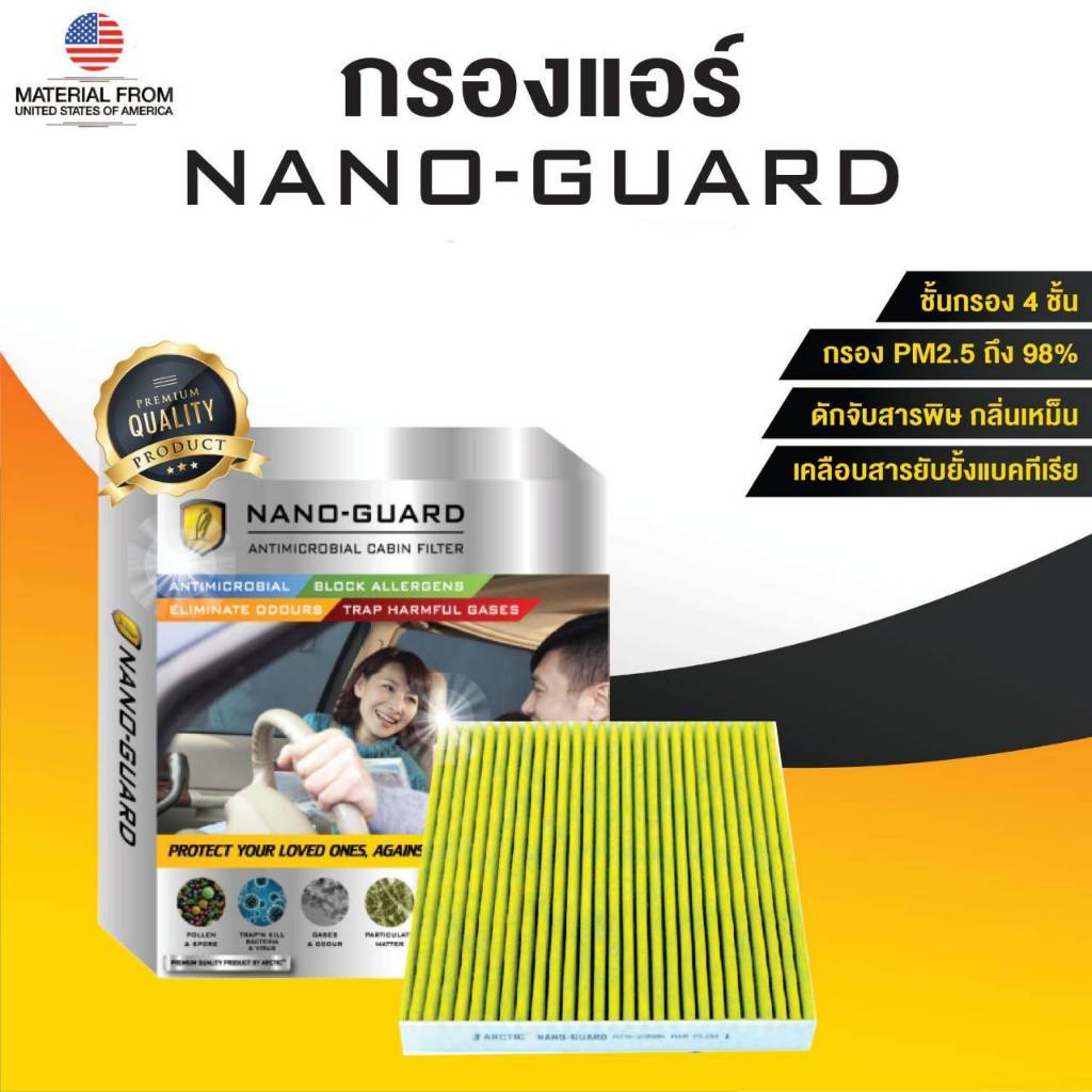 กรองแอร์ ARCTIC รุ่น Nano-Guard (ฆ่าเชื้อโรค + ดูดกลิ่นเหม็น + ดักสาร ...