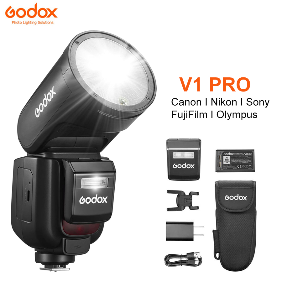 Godox V1 Pro TTL Li-ion Round Head Camera Flash Light Speedlight for Canon/Sony/Nikon/Fujifilm ...