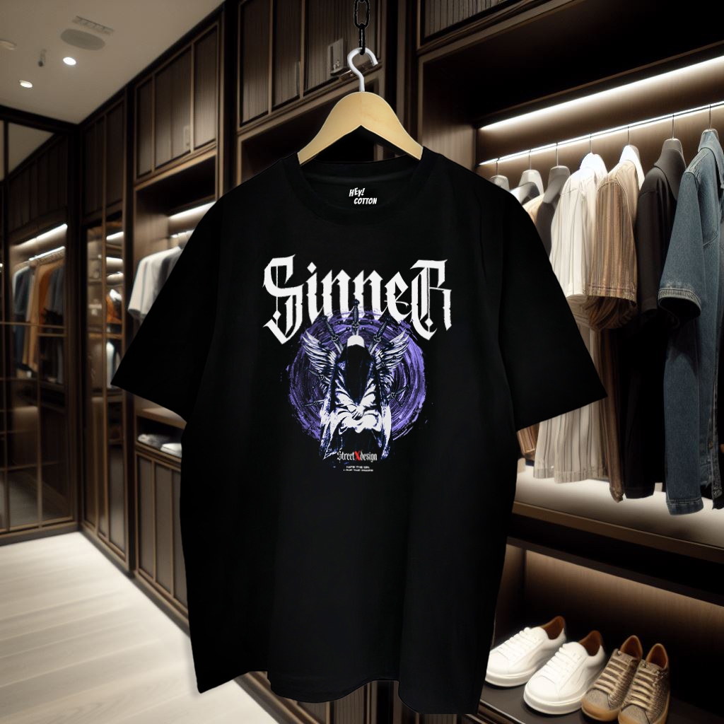 (พร้อมส่ง) เสื้อยืด SINNER ผ้าCotton 100% [H002] | Shopee Thailand