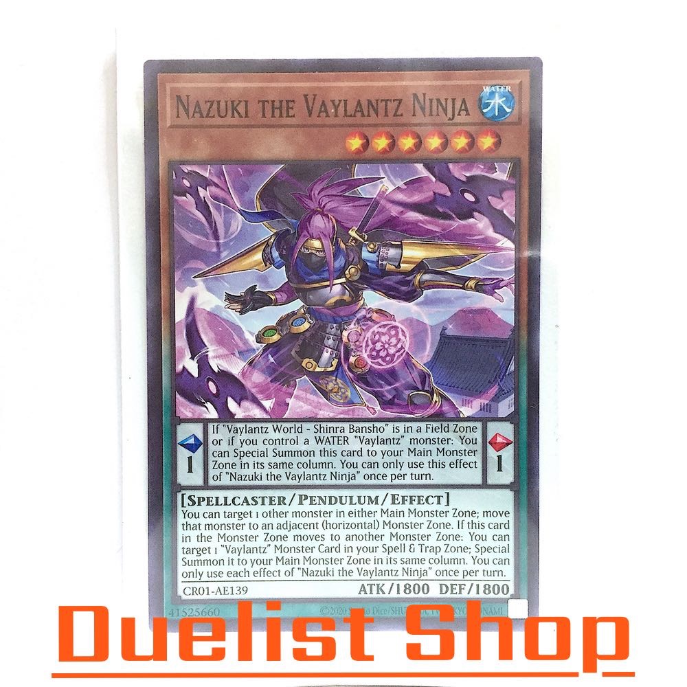 Nazuki the Vaylantz Ninja (N) Monster Water Level6 Scale1 [Spellcaster ...