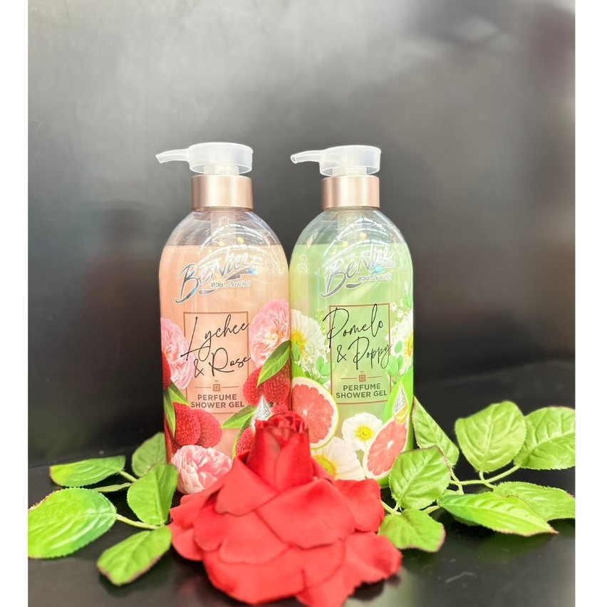 BENICE Perfume Shower Gel Pomelo & Poppy ครีมอาบน้ำ บีไนซ์ เพอร์ฟูม ชาว ...