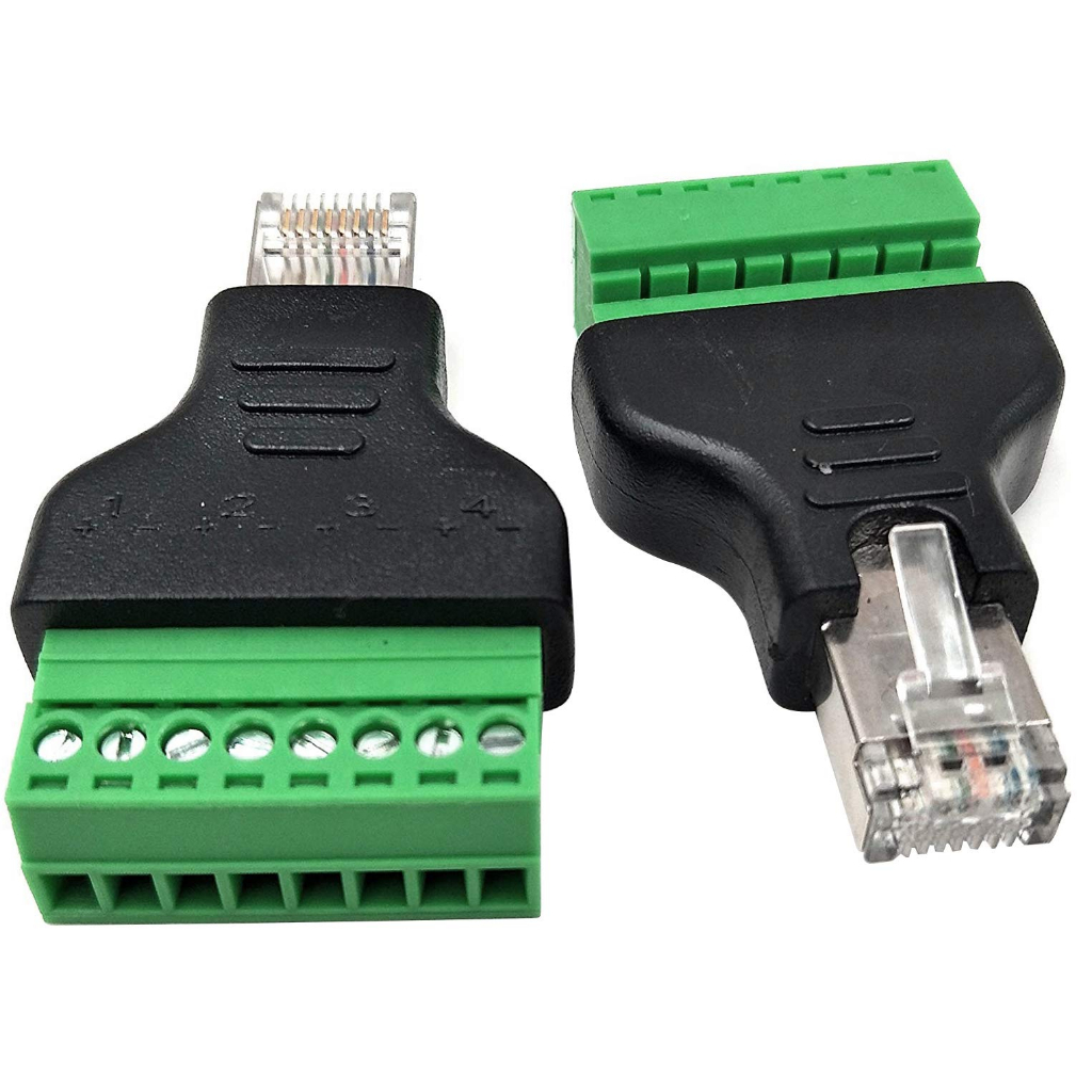 (พร้อมส่ง) RJ45 Connector RJ45 TO สกรูอะแดปเตอร์ RJ45 ชาย 8 ขาเชื่อมต่อ ...