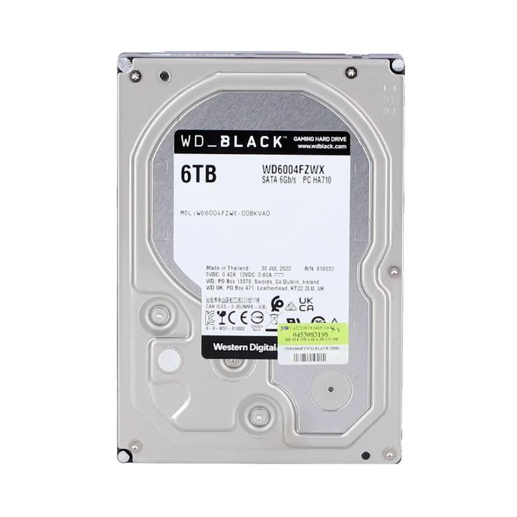 6 TB 3.5" HDD (ฮาร์ดดิสก์ 3.5") WD BLACK - 7200RPM SATA3 (WD6004FZWX ...