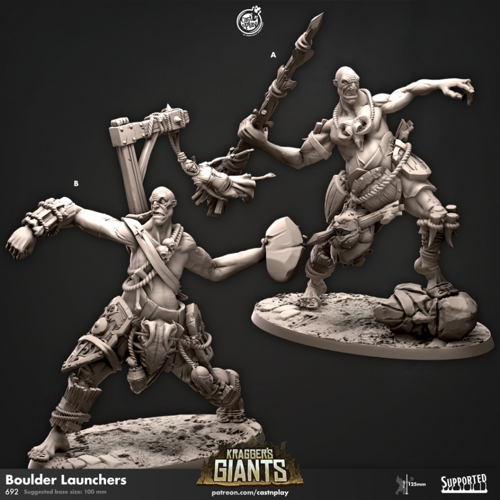 Boulder Launcher - Kragger's Giants - Giant True Giant / 32mm scale 3D ...
