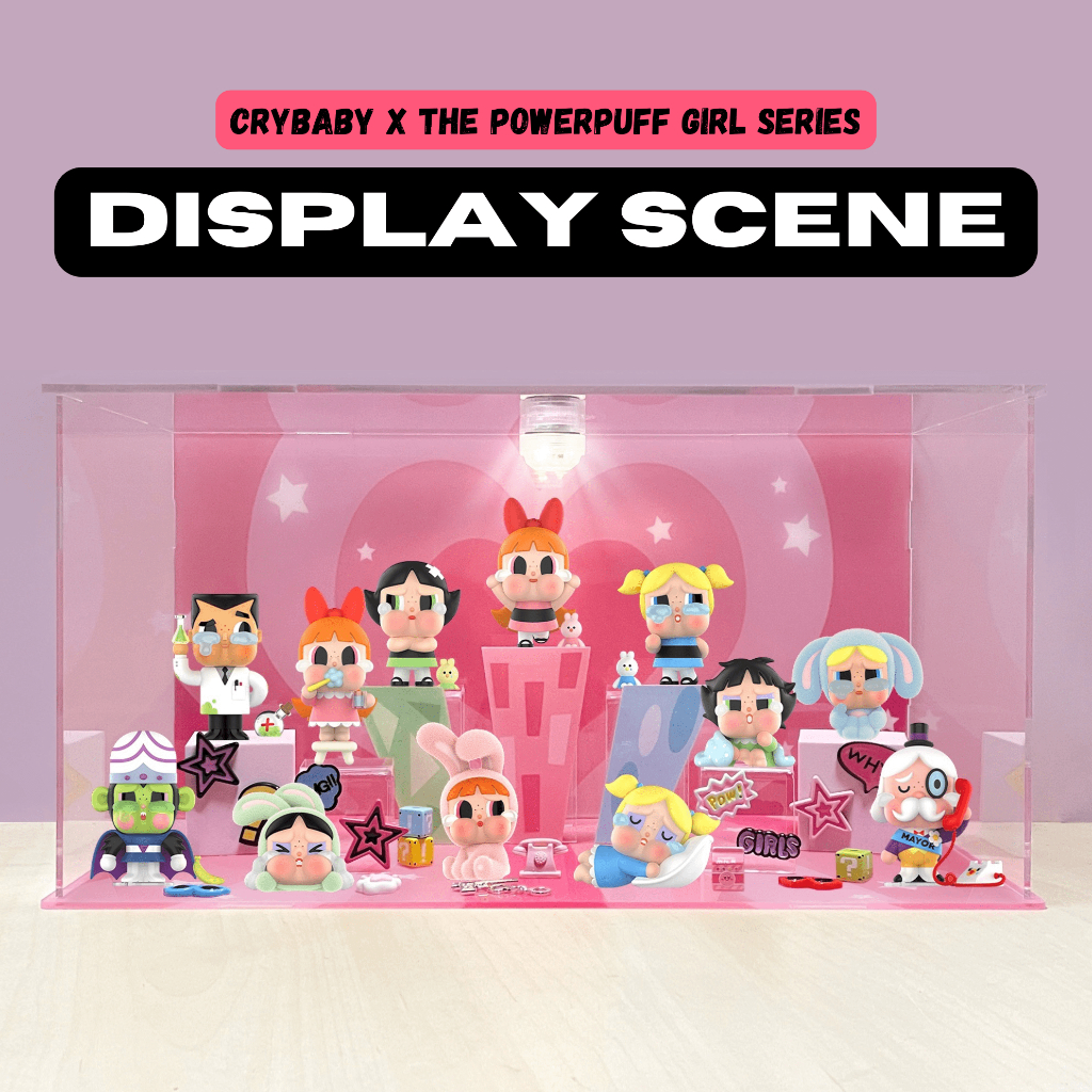 [พร้อมส่ง| กล่องโชว์โมเดลพร้อมฉากและของตกแต่ง CRYBABY Powerpuff Girls ...