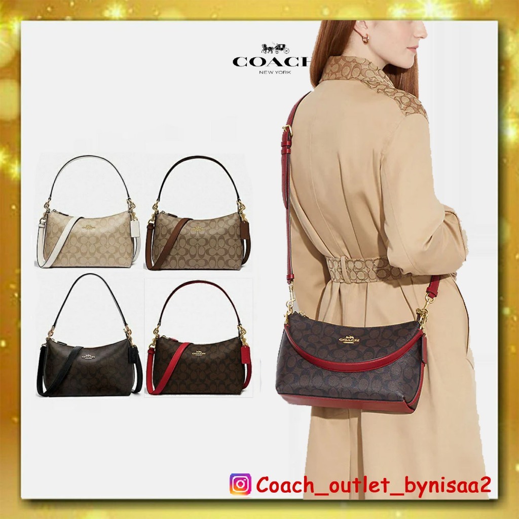 Coach LEWIS SHOULDER BAG IN SIGNATURE CANVAS | Shopee Thailand