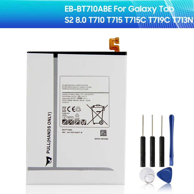 แบตเตอรี่แท้ แท็บเล็ตEB-BT710ABE EB-BT710ABA สำหรับ Samsung Galaxy Tab S2 8.0 SM-T710 T719 SM ...