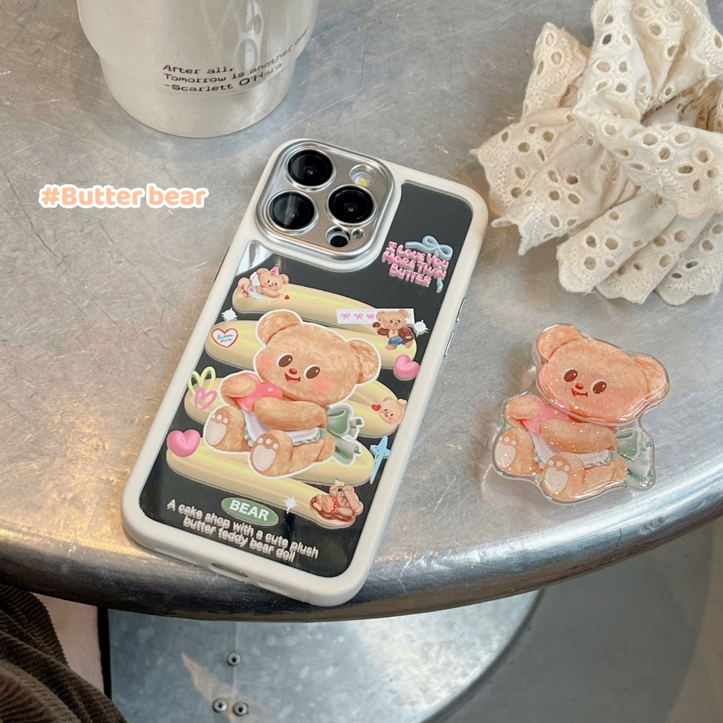 จัดส่งจากกรุงเทพ💗เคสไอโฟน15 Pro Max เคส for iPhone 11 12 13 14 15 Pro Max การ์ตูน กระจก Butter ...