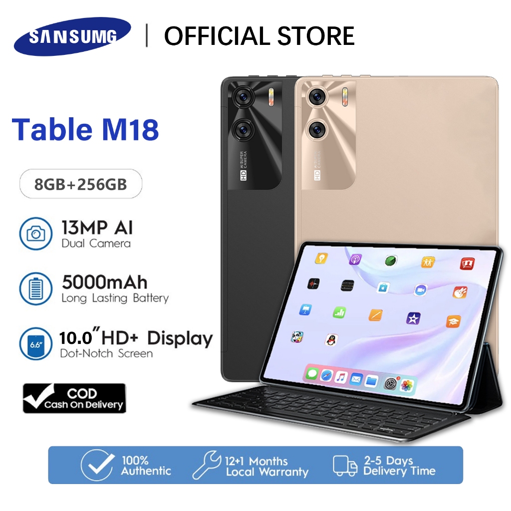 แท็บเล็ต galaxy M18 12+512GB Android 11.0 ช่องใส่ซิมคู่ เชื่อมต่อ wifi ...