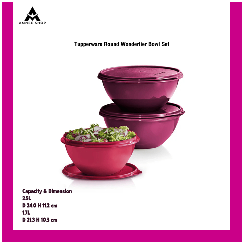 Tupperware Round Wonderlier Bowl Set มี2 ขนาดให้เลือก ราคาต่อ 1ใบ ...