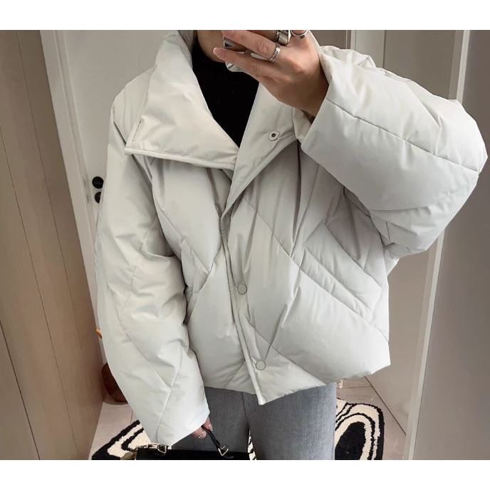 Puffer Jacket (Grey) | Shopee Thailand