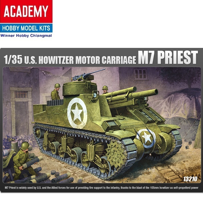 โมเดลรถถัง Academy 13210 M7 PRIEST U.S. HOWITZER MOTOR CARRIAGE scale 1/35 | Shopee Thailand