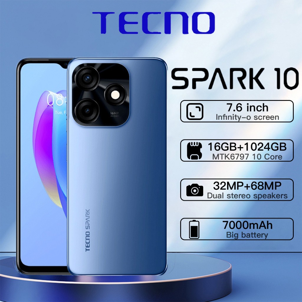 TECNO SPARK 10pro (8GB RAM + 128GB ROM | 4GB RAM + 128GB ROM) - Octa-Core CPU - 16MP Clear Rear ...