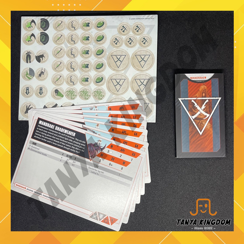 Warhammer Kill Team: Mandrakes Kill Team Datacards, Tokens ( Drukhari ...