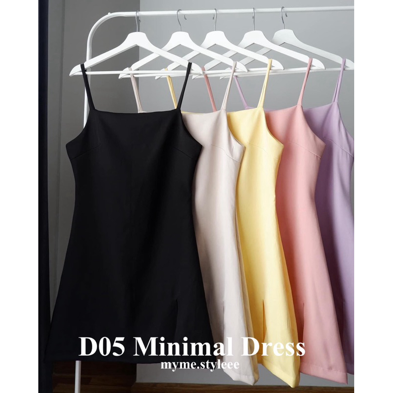 D05 Minimal Dress เดรสสายเดี่ยวสาวอวบ | Shopee Thailand