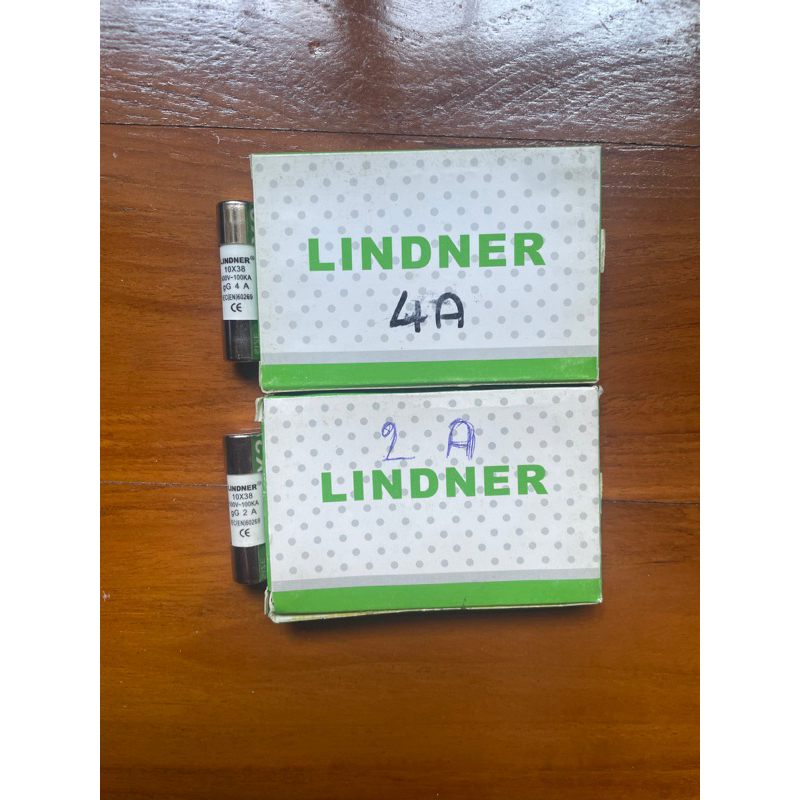 Lindner ลูกฟิวส์ ฟิวส์กระบอก Fuse link 10x38 mm 2A,4A | Shopee Thailand