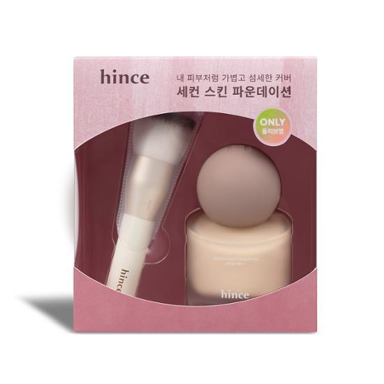Hince Second Skin Foundation SPF30 PA++ Mini Foundation Brush Set (17 Porcelain, 21 Ivory, 22 ...