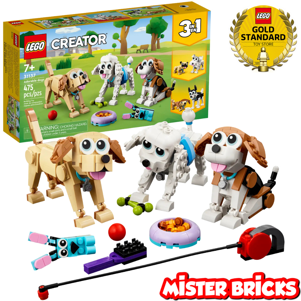 LEGO® Creator 3-in-1 Adorable Dogs Building Set (31137) | Shopee Thailand