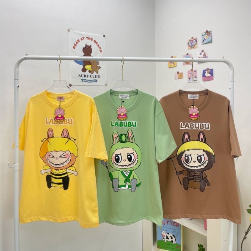 LAYLY เสื้อยืดโอเวอร์ไซส์ลายลาบูบู้ อก 44-46 นิ้ว (ป้าย Newmily ...