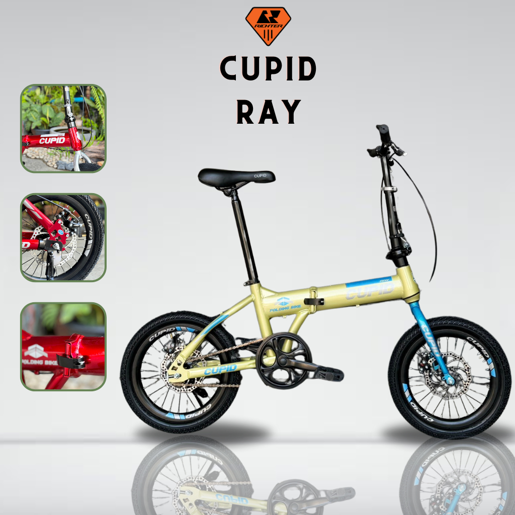 จักรยานพับ CUPIDรุ่น RAYขนาดวางล้อ 16 นิ้ว | Shopee Thailand