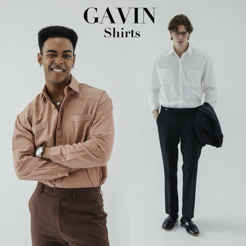 BARON Gavin Long-sleeve Shirt เสื้อเชิ้ตแขนยาวแบรนด์ บารอน | Shopee ...