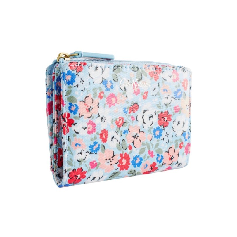 Cath Kidston Slim Pocket Purse Clifton Muse Blue/Pink | Shopee Thailand