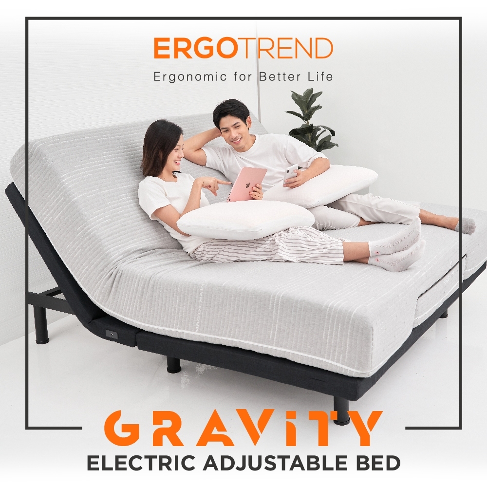 Ergotrendโครงเตียงปรับระดับ Gravity กดปุ่มเดียวจากท่านอนมาเป็นท่าดูซีรี่ย์ ลดอาการกรดไหลย้อน/มี ...