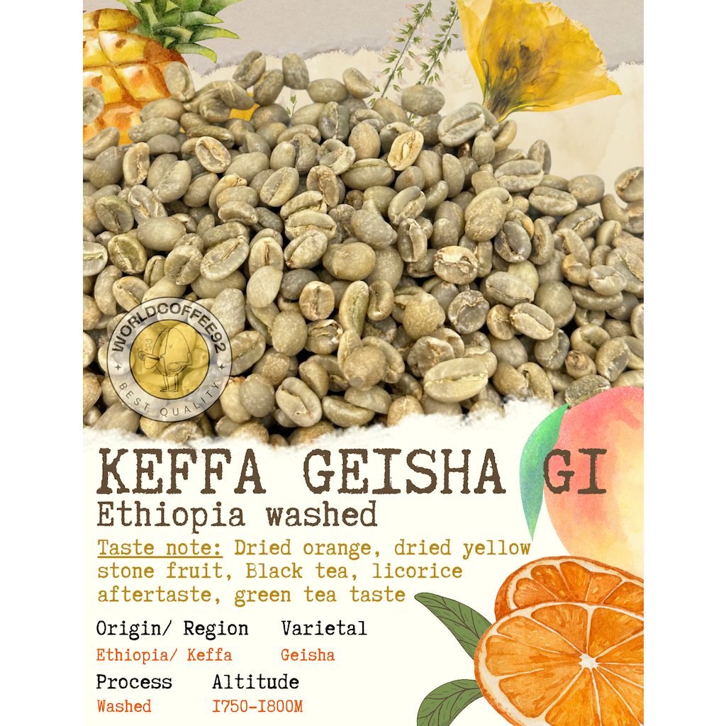 🚚พร้อมส่ง💯 เมล็ดกาแฟดิบ Keffa Geisha Ethiopia washed process/ เมล็ดกาแฟ ...